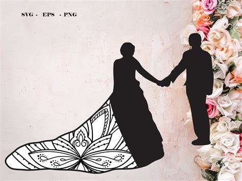 Wedding Silhouette Svg Lovers Svg Digital Vector Cut File For Cricut
