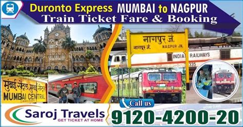 Duronto Express Mumbai To Nagpur Ticket Price And Booking Saroj Travels