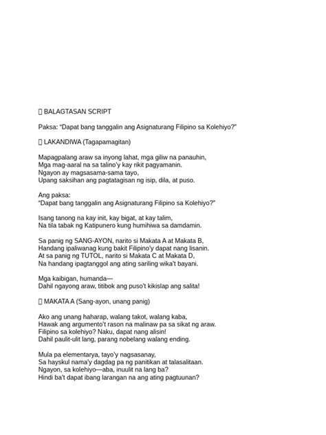 Balagtasan Pdf