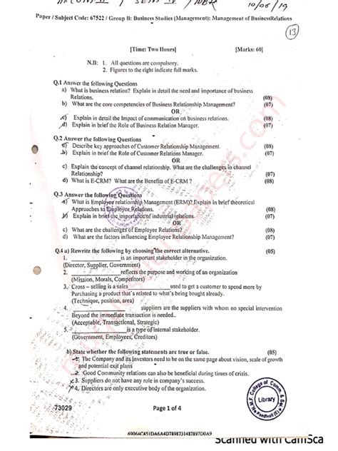 Commerce Mcom Master Of Commerce Semester 4 2019 May