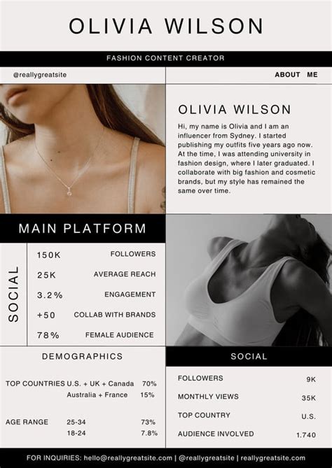 Free And Customizable Media Kit Templates Canva