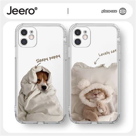 Jeero เคสคู่ เคสไอโฟน คู่รัก กันกระแทกซิลิโคนนุ่มใสน่ารักตลก เคส