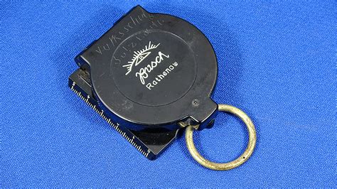 Wittmann Antique Militaria 47042c Black Celluloid Compass In Leather Case