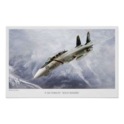 F A TOMCAT VF JOLLY ROGERS POSTER Zazzle F Tomcat Jolly Roger Fighter Jets