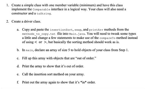 Solved 1 Create A Simple Class With One Member Variable
