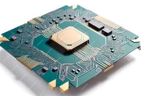 Electronic Device Circuit Board Microprocessor With Light Background Poster Vector Illustration