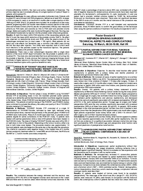 Pdf 88 Laparoscopic Partial Nephrectomy Without Hilar Clamping