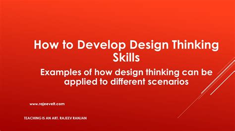 How To Develop Design Thinking Skills Examples School Education Solutions
