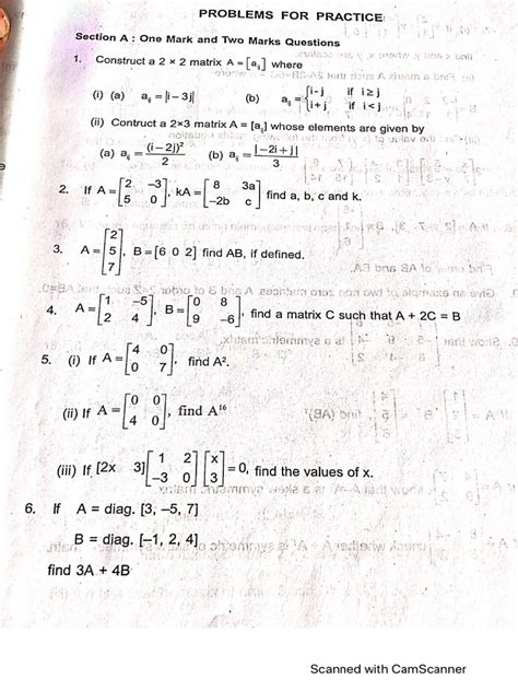 Matrices And Determinants Pdf