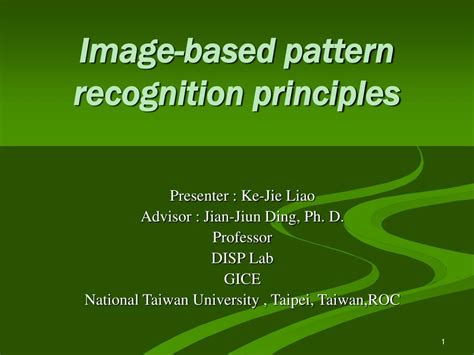 Ppt Image Based Pattern Recognition Principles Powerpoint