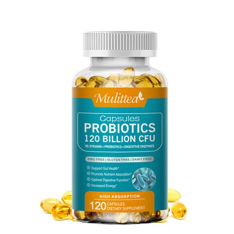Mulittea Probiotics 120 Billion Cfu 36 Strains With Prebiotics