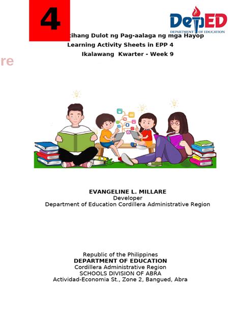 Activity Sheet Epp G4 Q2 W9 Evangeline Millare Pdf