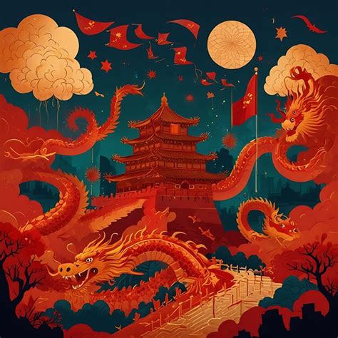 NATIONAL DAY OF CHINA Premium AI Generated Image