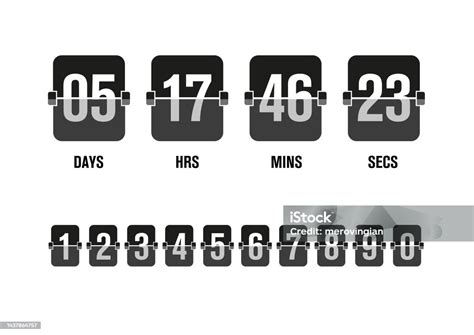 Flip Countdown Clock Counter Timer Stock Illustration Download Image