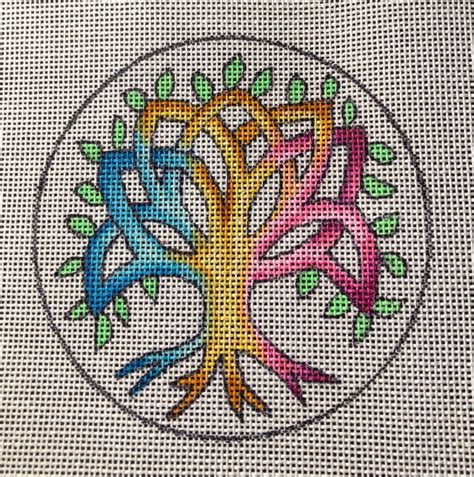 Celtic Tree Of Life Needlepoint Canvas 4 On 18 Mono Etsy