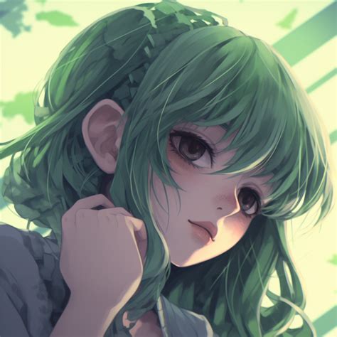 Verdant Green Anime Pfp Girl Green Anime Pfp Universe Pfp Hero