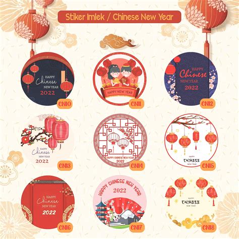 Stiker Imlek Stiker Chinese New Year Cetak Stiker Imlek Bulat Label