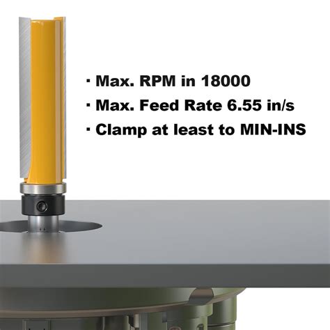 Fivepears Pattern Flush Trim Router Bit 12 Inch Shank