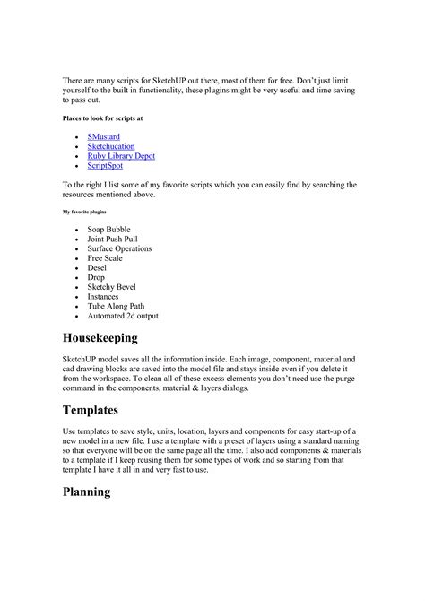 9 Sketchup Tips For Beter 3d Modeling Workflow Pdf
