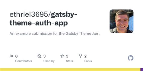 Github Ethriel3695gatsby Theme Auth App An Example Submission For