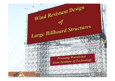 หลักการออกแบบป้ายโฆษณารับแรงลม Wind Resistant Design Of Large