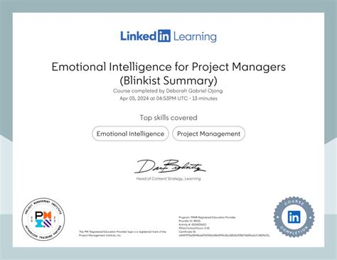 Emotional Intelligence For Project Managers Blinkist Summary