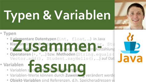 💻 Java Typen And Variablen 15 Zusammenfassung Youtube