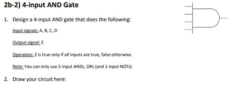 Solved B Input AND Gate Design A Input AND Gate Chegg Com