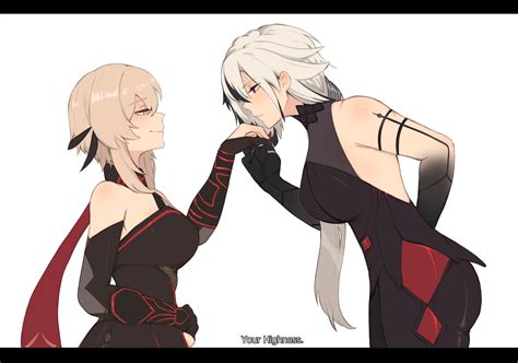 Lumine And Arlecchino Genshin Impact Drawn By Soulnark Danbooru