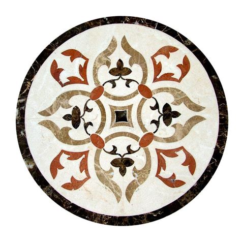 Stone Craft Mosaic Mosaic Pattern Circular Pattern Waterjet Mosaic Floor Tiles Stock Image