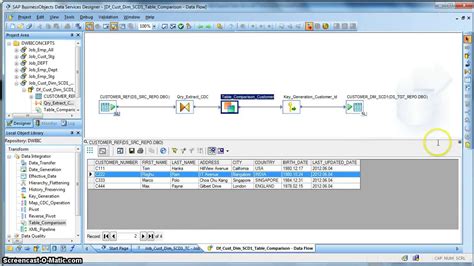 BODS Tutorial 006 TableComparison In Data Services YouTube