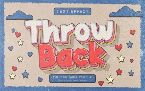 Premium Psd Throwback Text Effect