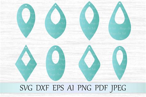 Earrings Svg Earrings Template Svg Earrings Cut File Earrings Dxf By MagicArtLab TheHungryJPEG