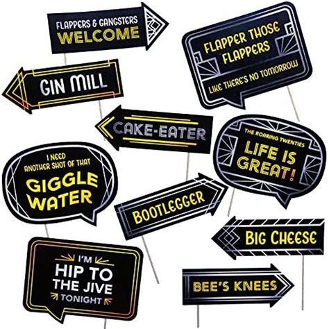 Roaring Twenties Photo Booth Props Partyatyourdoor Worksheets Library