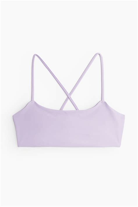 Tie Detail Bikini Top Light Purple Ladies Handm Us