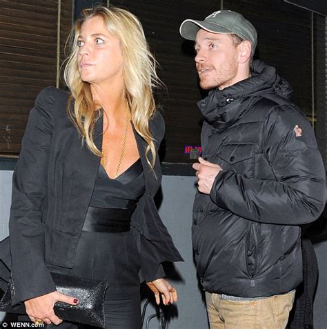 Michael Fassbender Gets Close To Mystery Blonde Outside Groucho Club In