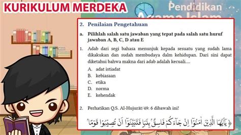 Kunci Jawaban Soal PAI Kelas Halaman Bagaimana Adab Menggunakan Media