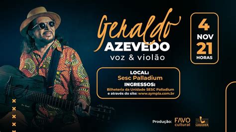 GERALDO AZEVEDO VOZ VIOLÃO em Belo Horizonte Evento ON