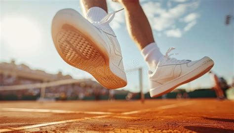 Athlete S Powerful Jump Serve Landing Showcasing Skill And Strength In