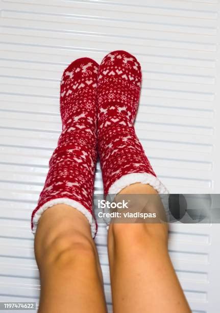 집에서 흰색 라디에이터에 발을 따뜻하게 하는 여자의 클로즈업 중앙 난방 개념 가정 난방에 대한 스톡 사진 및 기타 이미지 가정 난방 가정 생활 개체 그룹 Istock
