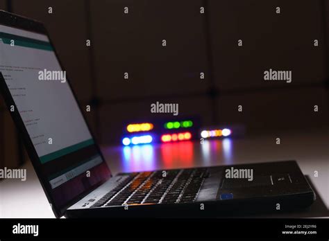 Computer Program Code On Laptop Screen Stock Photo Alamy