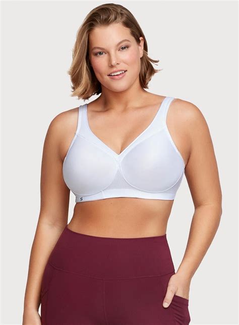 Glamorise Magic Lift Full Figure Sports Bra White Debras