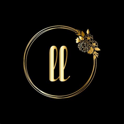 Premium Vector Ll Monograms Wedding Circle Handwriting Jewelry Logo
