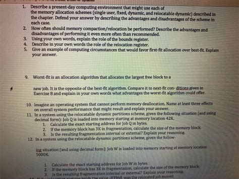 Solved 1 Describe A Present Day Computing Environment That