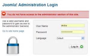 Joomla Troubleshooter How To Deal With You Do Not Have Access To The