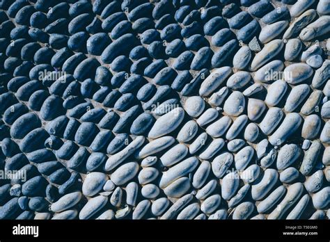 Lot Of White Masonry Cladding Pebble Texture Stones Pattern Background