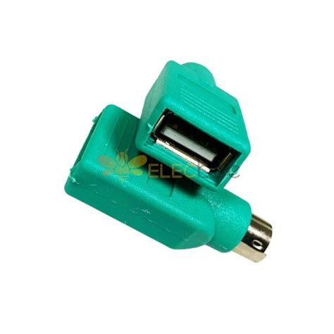 Elecbee Ps2 Usb Adapter Circular Plug To Usb Type A Jack Straight Laptop Keyboard Mouse Adapter