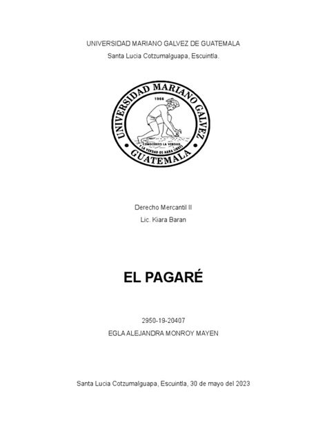 El Pagare Pdf Pagaré Pagos