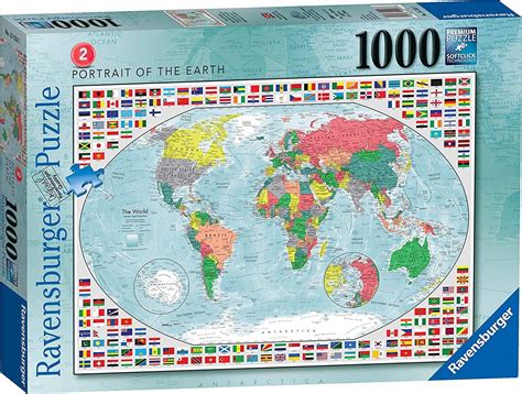 RAVENSBURGER Puzzle Barevná mapa světa 1000 dílků MAXMAX cz