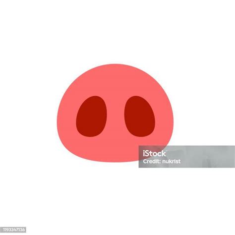 Ilustrasi Hidung Babi Ilustrasi Vektor Terisolasi Ilustrasi Stok